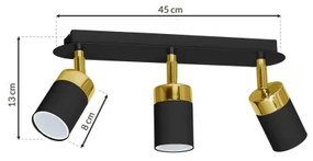 Bodové svítidlo JOKER 3xGU10/25W/230V černá/zlatá