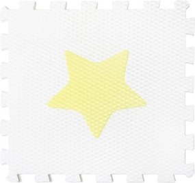 Vylen Pěnové podlahové puzzle Minideckfloor s hvězdičkou Bílý s modrou hvězdičkou 340 x 340 mm