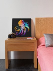Obraz na plátně - barevná chobotnice FeelHappy.cz Velikost obrazu: 60 x 60 cm