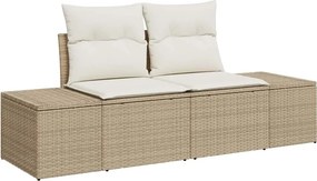 Set pohovek 5 ks Béžová a krémová polyratan 3346931
