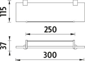 Nimco Police s ohrádkou, 30 cm BORMO černá - BRC 11091BX-30-90