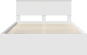 Rám postele s čelo Bílá 160 x 200 cm Kompozitní dřevo 3407850