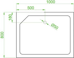Terra Hydromasážní box ALMA-P 100x80 pravý