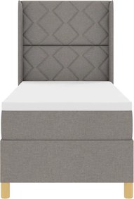 Postel s boxspringem s čelo Taupe 80 x 200 cm textil 3341865