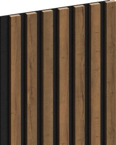 Mexen Lam-F, akustické stěnové lamely 275 × 31,5 cm, filc 6 mm, dub moka, S105-275317-2812-074