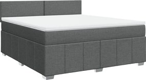 Box spring postel s matrací tmavě šedá 180x200 cm textil 3289441