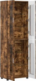 Vysoký bufet FLORIN 60 x 35 x 182 cm Kouřový dub 3397909