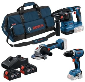Bosch - 7dílná sada AKU nářadí, baterií a nabíječky 0615A50094