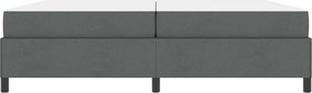 Postel s boxspringem Tmavě šedá 200 x 200 cm textil 3398886