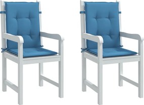 vidaXL Podušky na židli nízké opěradlo 2 ks modrá melanž 100x50x4 cm [4002451] Barva: melange blue