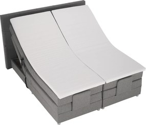 Elektrická polohovací postel, boxspring, šedá, 160x200, MURKO NEW