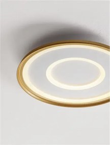 LED stmívatelné zlaté designové stropní svítidlo Figin s dálkovým ovládáním