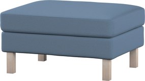 Potah na podnožku IKEA Karlstad barva modrá látka pletený vzor