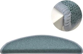 Schodové rohože 15 ks 56 x 17 x 3 cm mořsky modré půlkulaté 322362
