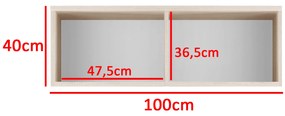 Eka Předsíňová stěna s čalouněnými panely Trinity 38 - Grafit / Hnědá 2307