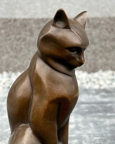 Moderní soška bronzová socha - KOČKA