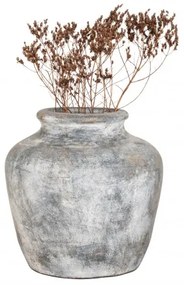 Váza terracota SANTO světle šedá ø30x30 cm House Nordic 9001540