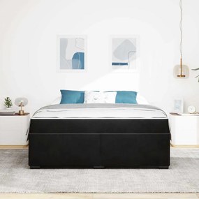 Rám postele s matrací Černá 180 x 200 cm textil 3399304