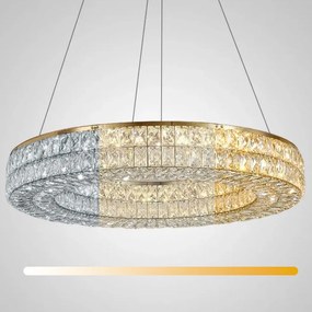 Toolight Toolight, LED stropní svítidlo 80cm + dálkový ovladač, APP1569-CP, zlatá, OSW-06988