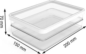 Dóza na uzeniny a sýry, dvou-patrová, Rotho Loft HAM 2x0,85l