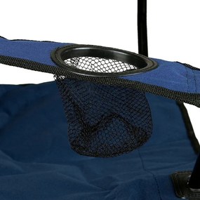 Divero 531 Skládací židle s držákem nápojů - modrá