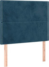 Box spring postel s matrací tmavě modrá 100x200 cm samet 3137771