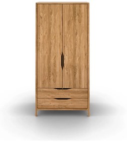 Šatní skříň z dubového dřeva v přírodní barvě 96x188 cm Twig – The Beds