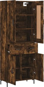 Skříň highboard kouřový dub 69,5 x 34 x 180 cm kompozitní dřevo 3199878