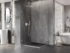 Mexen Lunar-B Duo, výklopný sprchový kout 85 x 80 cm, 8mm čiré sklo, bílý profil, 832-085L-080P-20-00