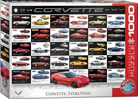 EUROGRAPHICS Puzzle Vývoj Corvette / 1000 dílků / 67,6 × 48,9 cm