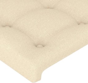 Čelo postele s LED krémové 90x5x78/88 cm textil 3122033