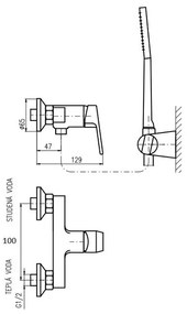 RAV Slezák Colorado Sprchová baterie se sprchou a otočným držákem, chrom CO181.0/2