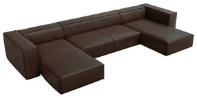 Tmavě hnědá kožená rohová pohovka (do "U") Madame – Windsor &amp; Co Sofas