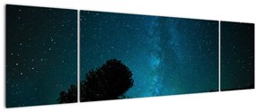Obraz noční oblohy s hvězdami (170x50 cm)