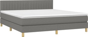 Box spring postel s matrací tmavě šedá 160x200 cm textil 3140786