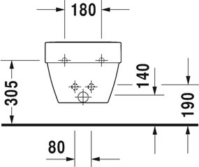 Duravit Vero Air - Závěsný bidet 37x57 cm, bílá, D 2274150000