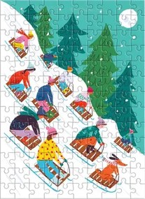 GALISON Puzzle Sáňkování / 130 dílků