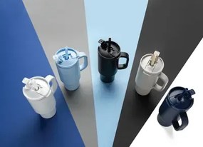 XD Design Uzavíratelný termohrnek s brčkem 480 ml světle modrá / Termo