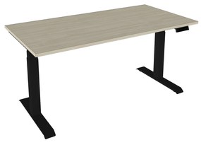 NOBL Dynamic + Elektr. nastavitelný polohovací stůl 160x80 s pamětí Dynamic + Dekor stolové desky: akát, Barva podnože: černá