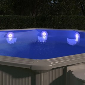 vidaXL Ponorné plovoucí bazénové LED světlo dálkové ovládání [92297] Barva: Vícebarevný