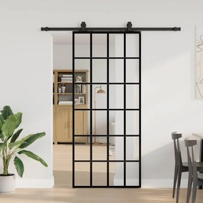Posuvné dveře se sadou kování černé 90x205 cm ESG Glass 3375794
