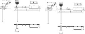 Hansgrohe WallStoris, sada ruční sprcha 105 3jet Activation EcoSmart, nástěnná tyč 700 mm, odkládací set, černá matná, HAN-24291670