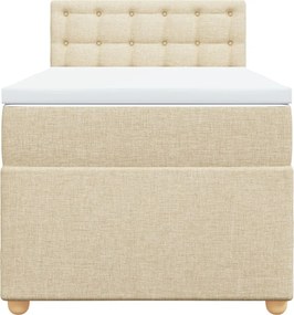 Box spring postel s matrací krémová 90x200 cm textil 3288882