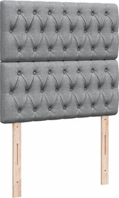 Box spring postel s matrací světle šedý 100 x 200 cm textil 3291198