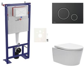 Cenově zvýhodněný závěsný WC set SAT do lehkých stěn / předstěnová montáž+ WC SAT Brevis SIKOSSBR78