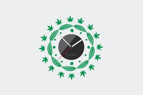 Clocker Nalepovací hodiny Weed Barva ciferníku: Černá