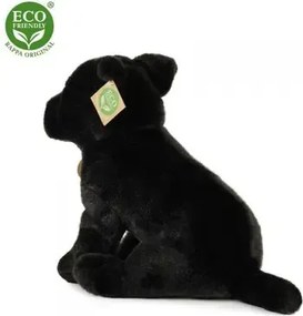 RAPPA Plyšový pes stafordšírský bulteriér 30 cm černý / ECO-FRIENDLY /