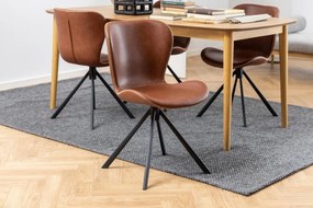 ACTONA GROUP Jídelní židle BATILDA hnědá PU retro ocelová 0000096219