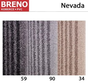 Koberce Breno Běhoun NEVADA 90, šíře role 80 cm, Šedá