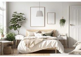 Závěsné svítidlo Jen, 1x světle béžové textilní stínítko, (fi 38 cm), b